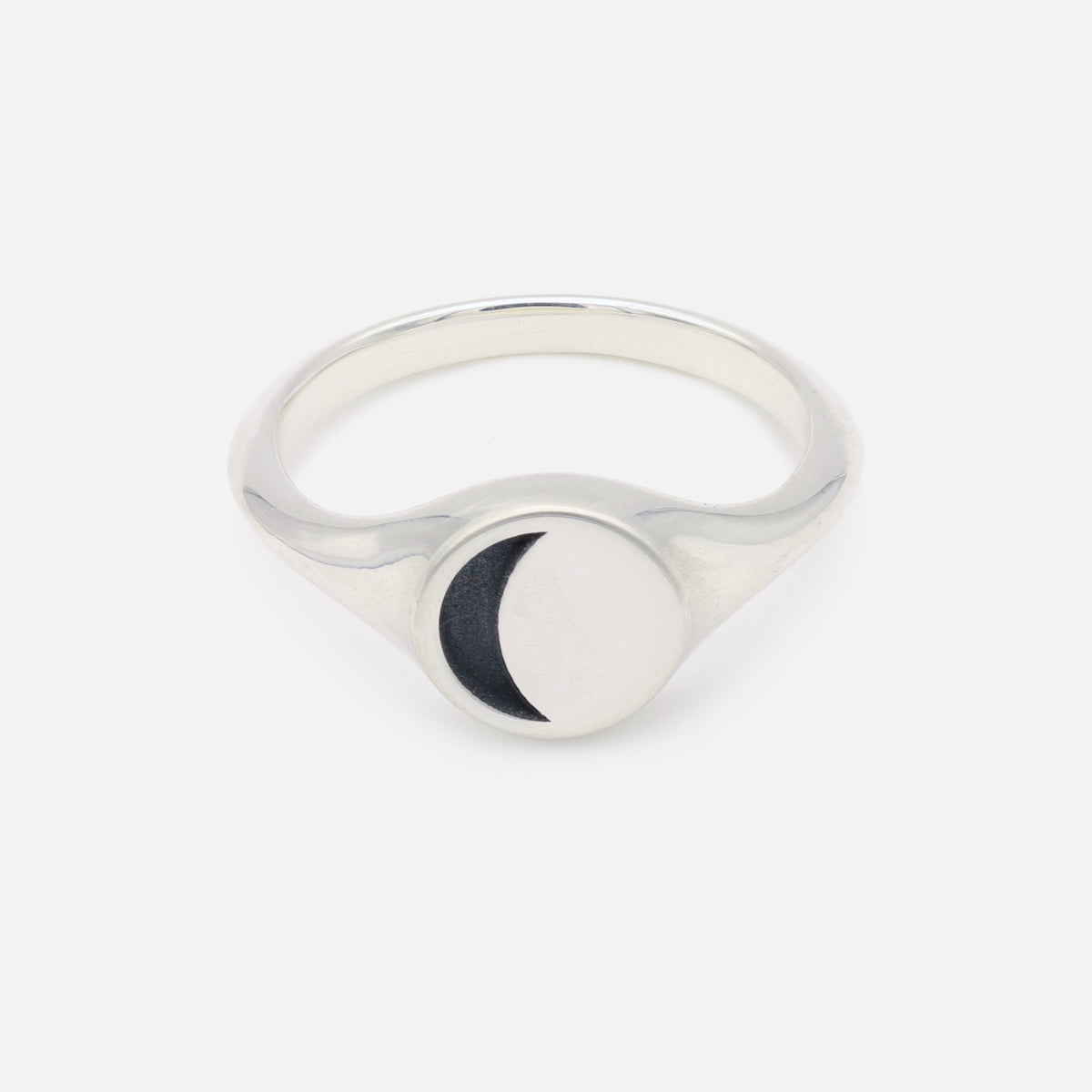 Crescent Moon Signet Ring – Edie Charles Jewellery